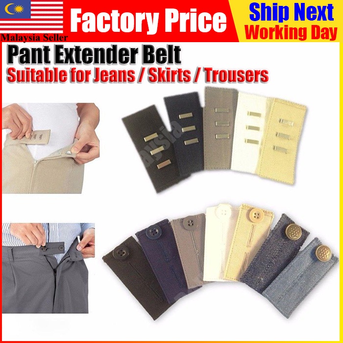 Unisex Pants Extender Belt Skirts Hooks Waist Band Maternity Jeans ...