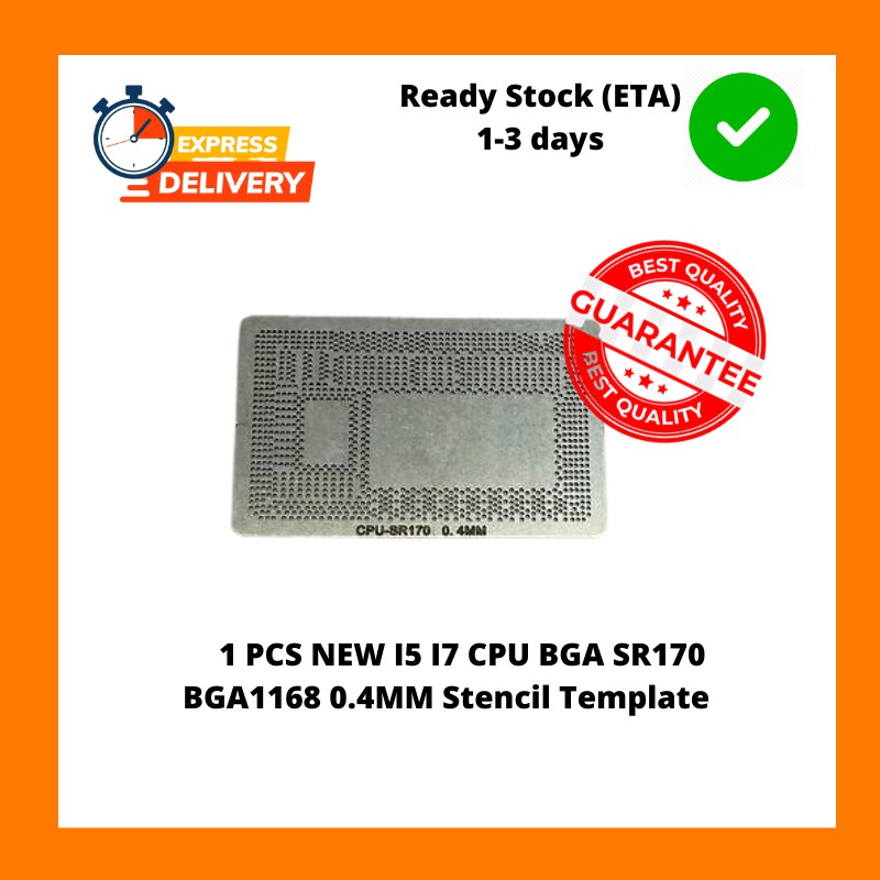 1 PCS NEW I5 I7 CPU BGA SR170 BGA1168 0.4MM Stencil Template | Shopee ...