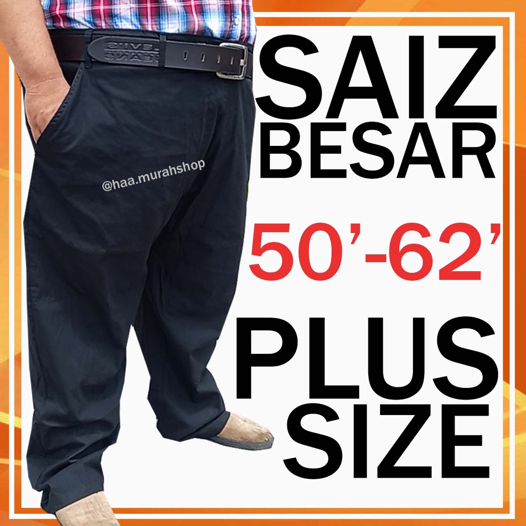 Seluar Slack Kerja Lelaki Plus Size Besar Plus Size | Shopee Malaysia