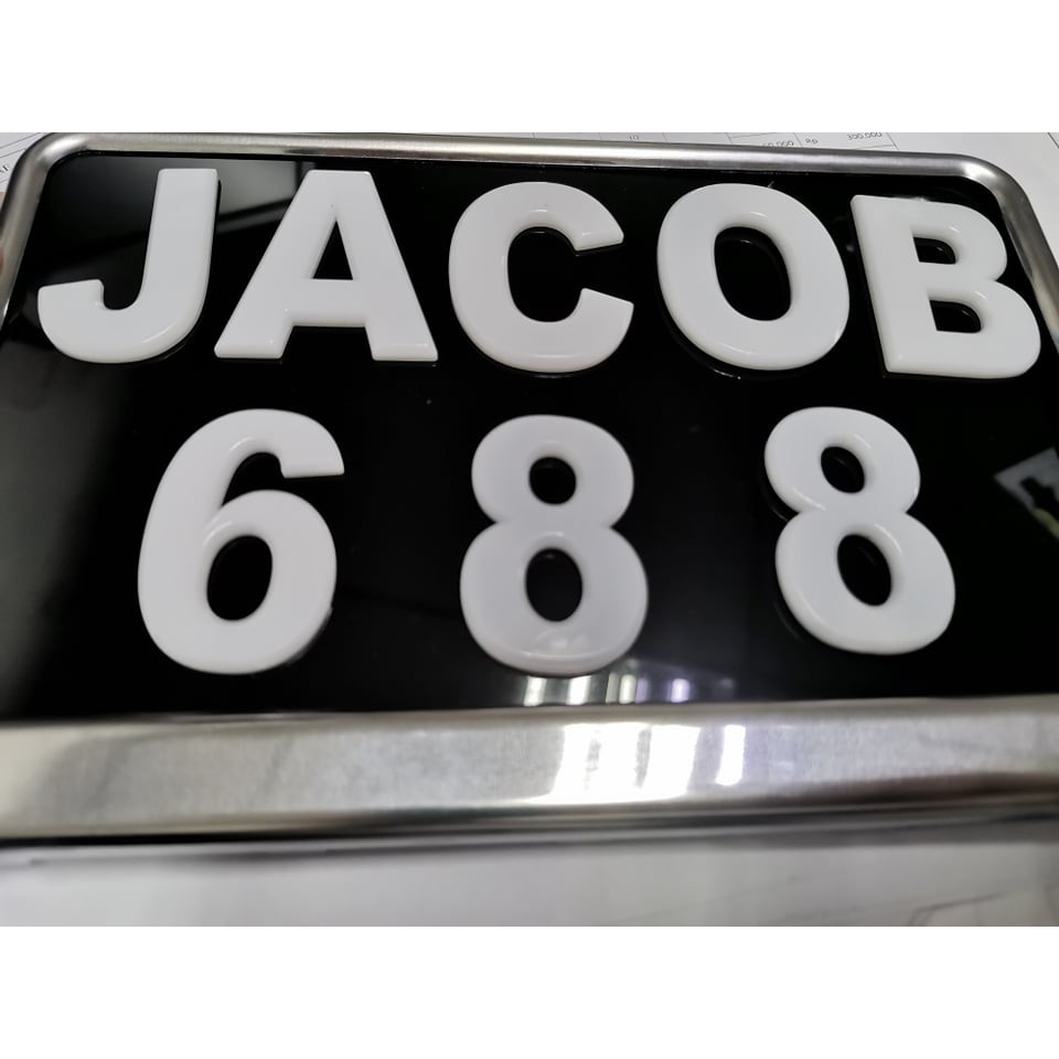 ALUMINUM Number Plate Motor HONDA YAMAHA Flexible Universal R15 RS150 ...