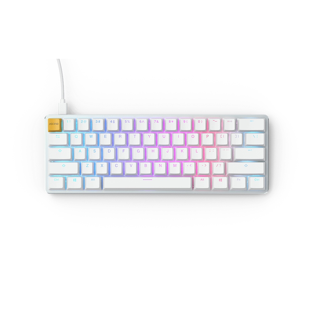 Glorious GMMK Compact Gaming Keyboard White Ice Edition | Shopee Malaysia