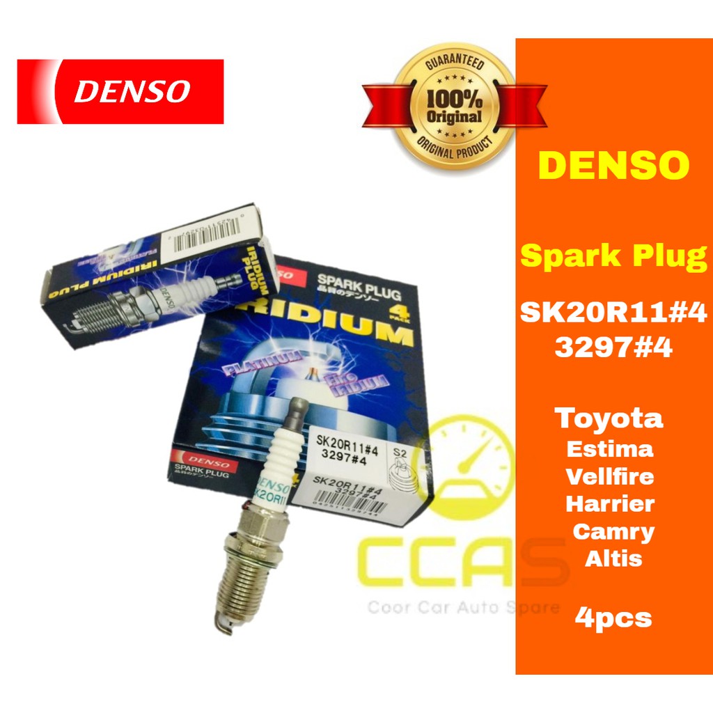 Denso Iridium Spark Plug SK20R11 - SK20R11#4 3297#4 - Toyota Estima ...
