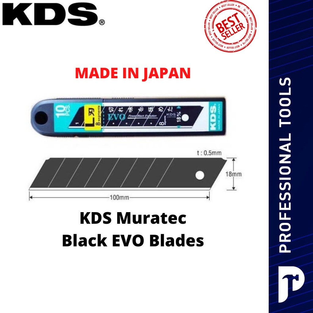 KDS Spare Blade Black EVO cutter knife refill [10blades/pack] | Shopee ...