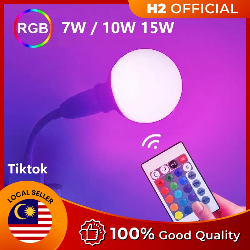 E27 RGB LED Bulb With Smart Control Dimmable 7W 10W 15W RGBW Led Lamp ...