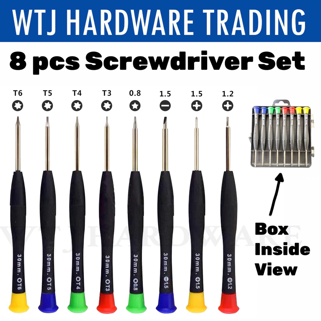 8pcs Precision Screw Driver Set For Watch Glasses Jewellery Mini Repair ...