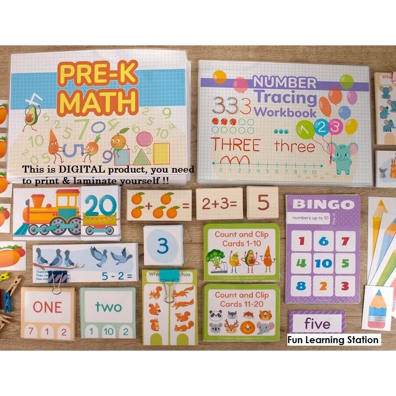368- Math Busy Book Printable Bundle.100+ pages (PDF) Pre kindergarten ...