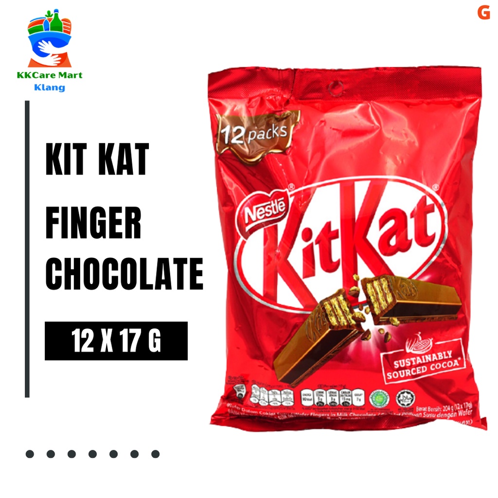 KIT KAT Wafer Fingers Milk Chocolate 12 x 17g | Shopee Malaysia