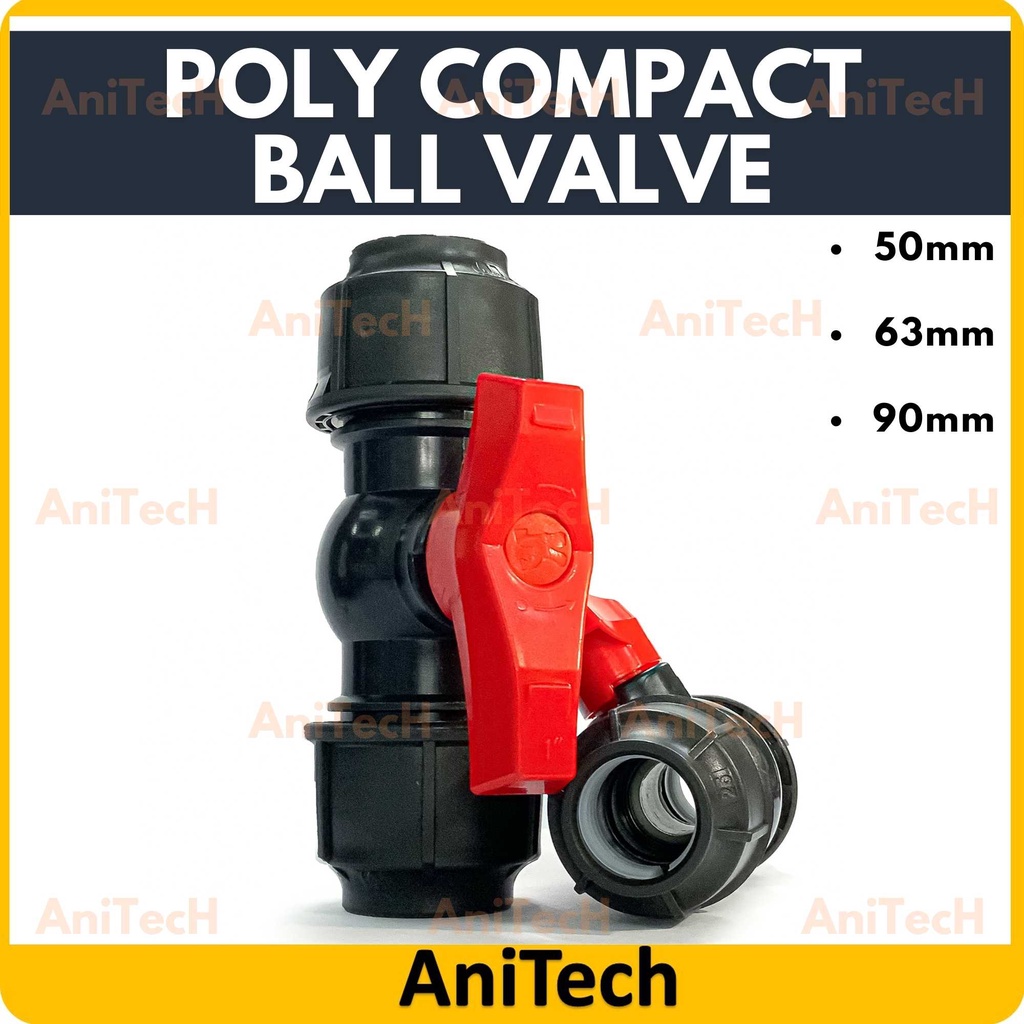 POLY COMPAT BALL VALVE HEARVY DUTY COMPRESSION CONTROLL STOPCOCK PIPE ...