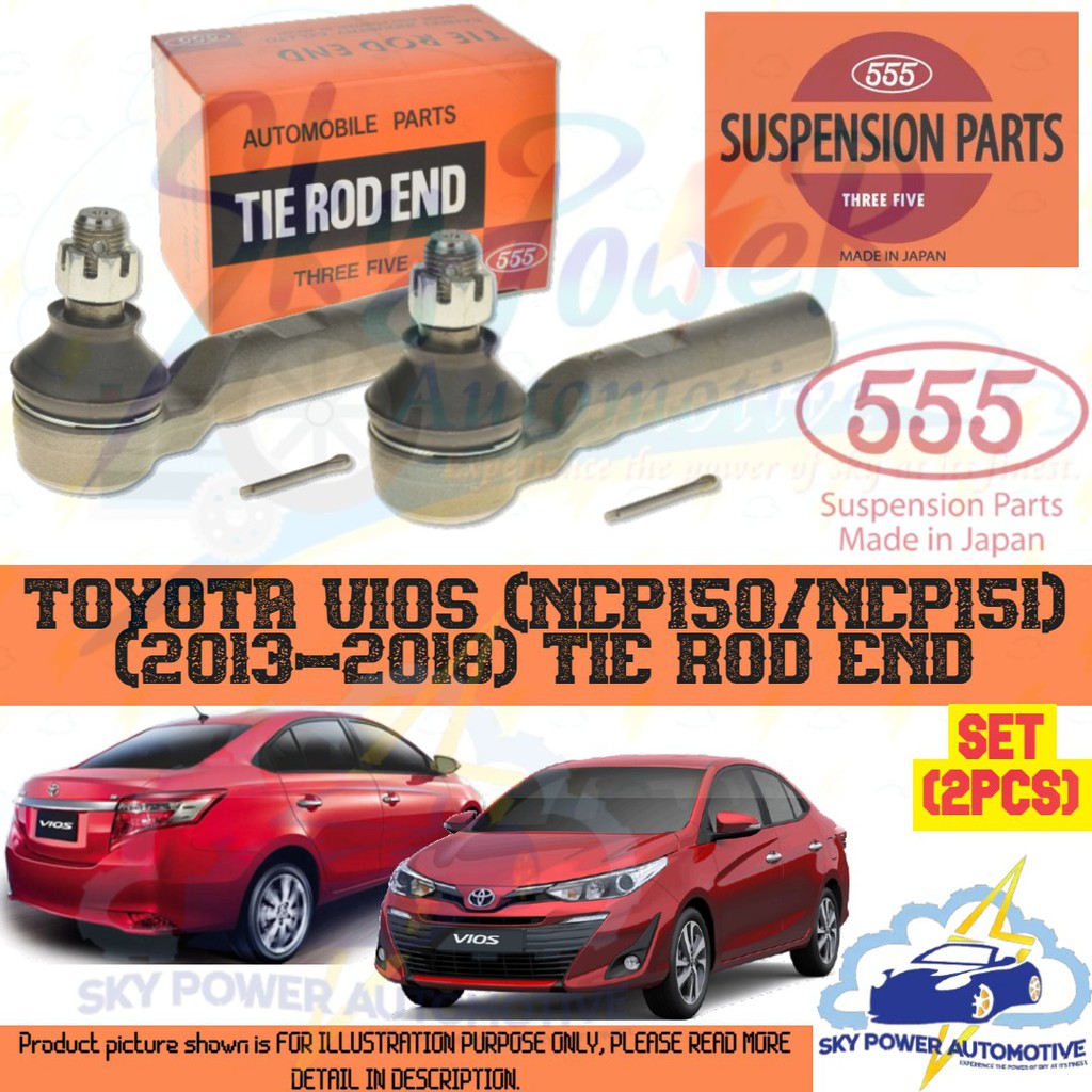 TOYOTA VIOS (NCP150/NCP151) 555 JAPAN BRAND STEERING TIE ROD END (SET ...
