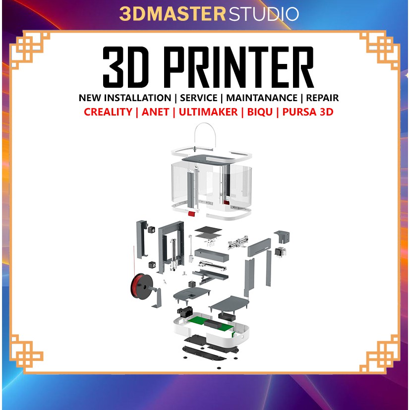 3D PRINTER REPAIR, SERVICE, INSTALLATION SERVICE - CREALITY, PURSA3D, BIQU,ULTIMAKER | Shopee ...