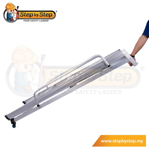 Aluminium Platform Trolley Ladder / StepByStep Heavy Duty Tangga ...