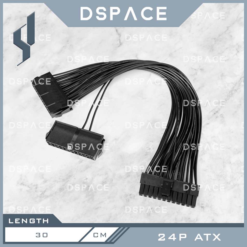 24pin Dual PSU Splitter Cable ATX Power Supply for Mining PCIE GPU ...