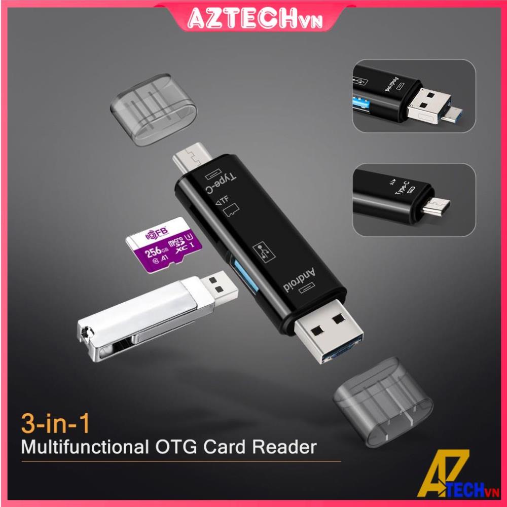 [Student Price] SD, Micro SD Memory Card Reader Type C Port and USB OTG ...