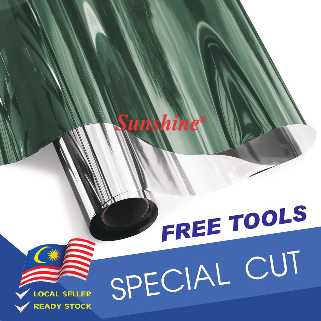 House Tint/Tinted Rumah, Dark Green Silver/Hijau Gelap Perak, Made in ...