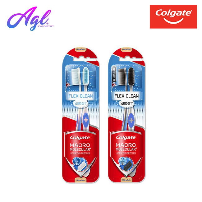 Colgate SlimSoft Flex Clean Toothbrush Valuepack 2s (Ultra Soft ...