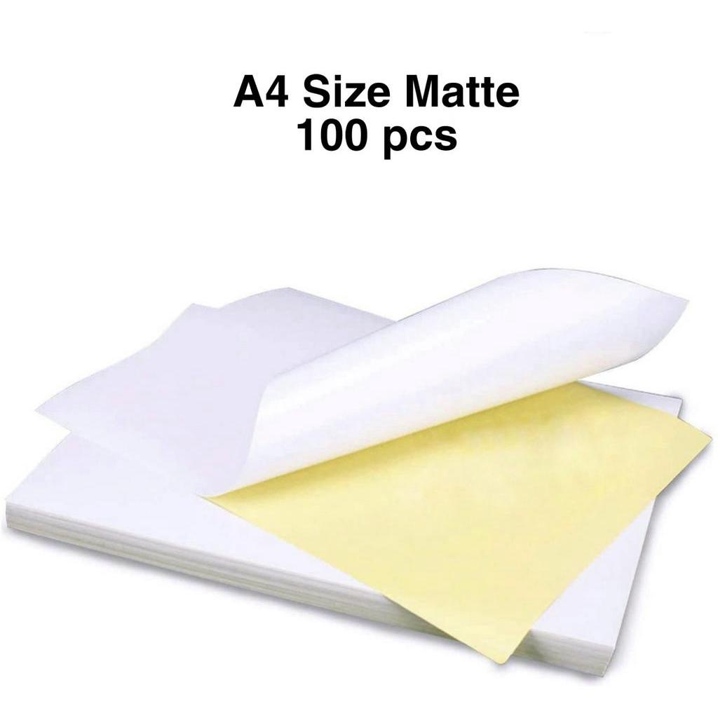 A4 Sticker Paper Matte / Glossy Self Adhesive Sticker Label Paper for ...