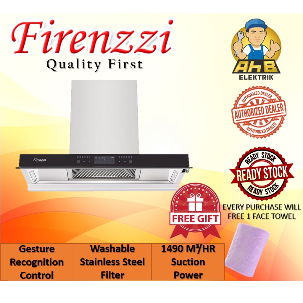 FIRENZZI FCH-9368 ACX Intelligent Series Cooker Hood Auto Clean Chimney ...