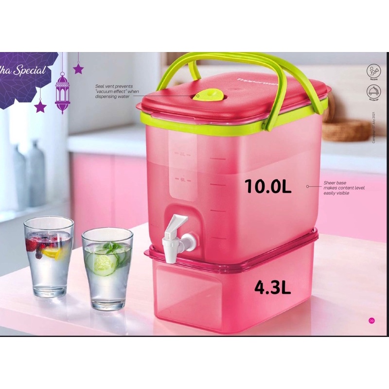 Tupperware Water Wonder All 10L / Modular Mates Rectangular II 4.3L ...