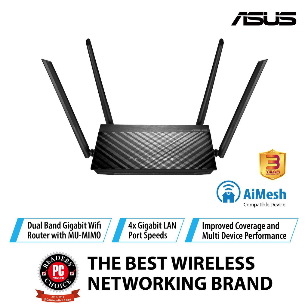 Asus RT-AC59U V2 AC1500 Dual Band WiFi Router RTAC59U | Shopee Malaysia