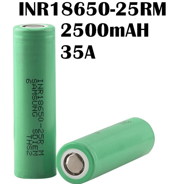 Samsung INR 18650 25RM 2500mAh 35A Li-ion Battery High Capacity ...