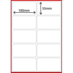 A4 White Sticker Pre Cut 100mm x 55mm | Shopee Malaysia