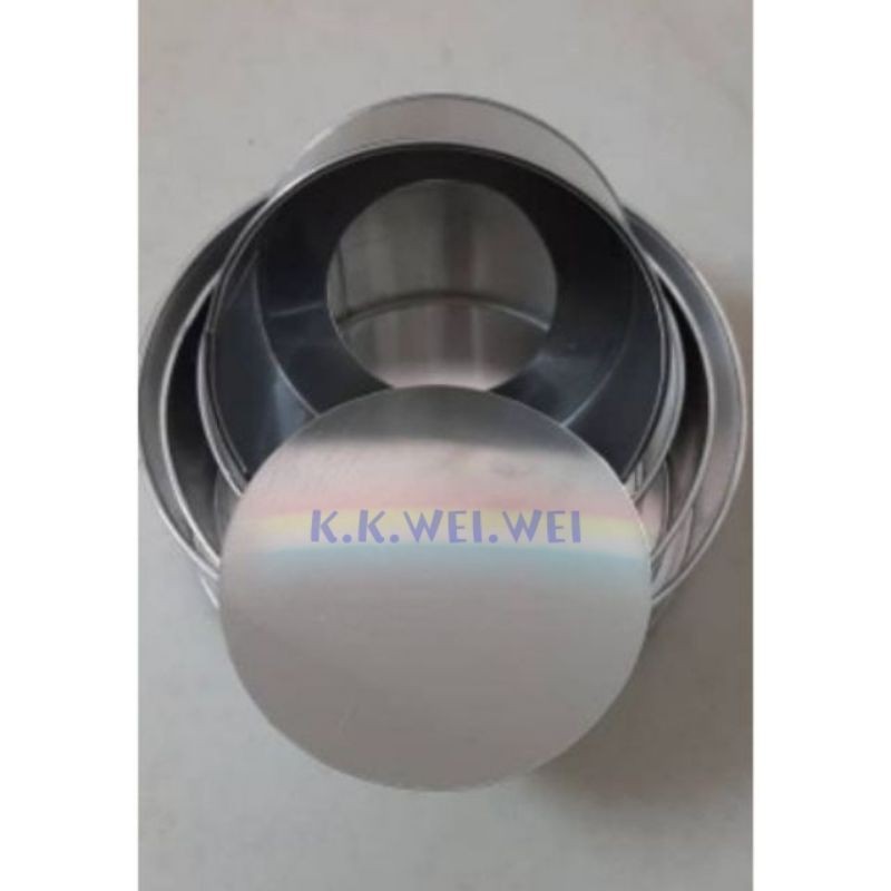 Round Loyang kek ALUMINIUM LOOSE CAKE MOULD 5/ 6/7/8/9/10 lnch round l ...