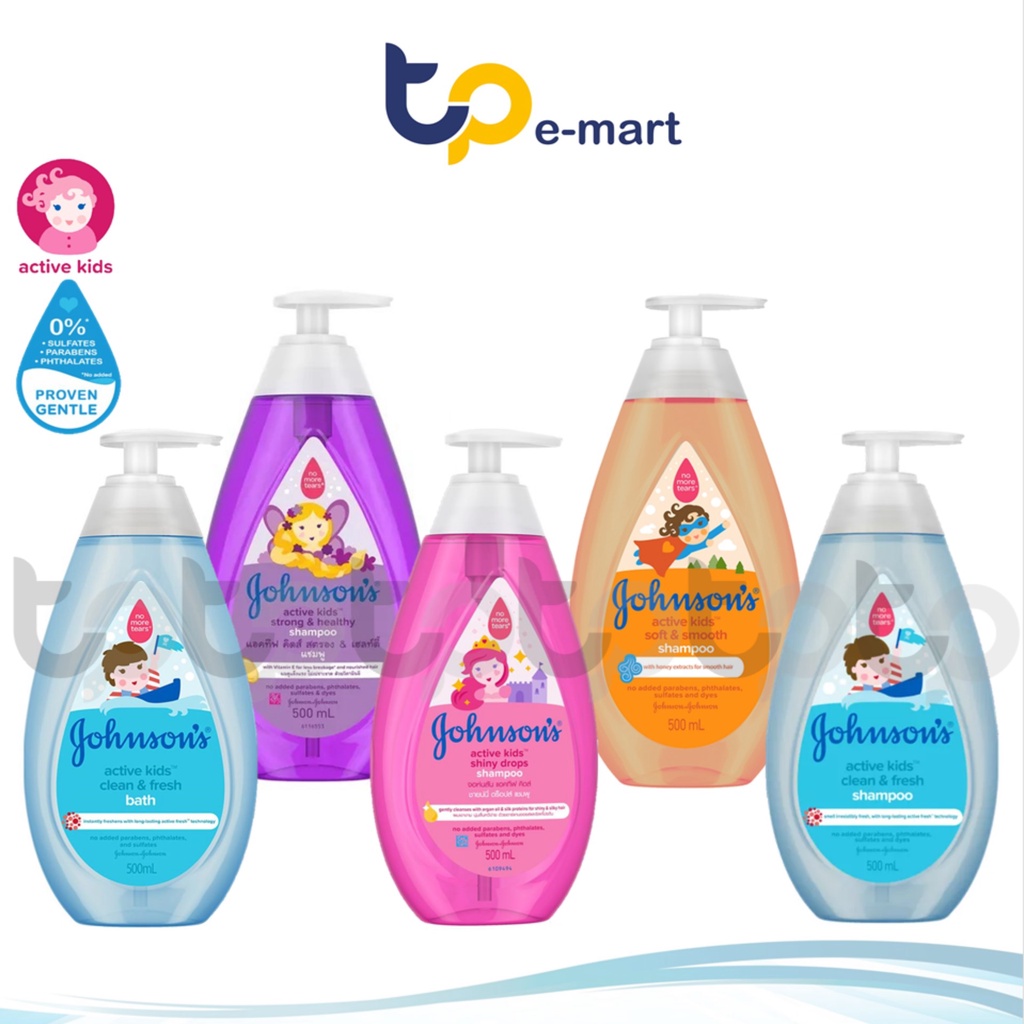 Johnson's Active Kids Shiny Drops/ Soft & Smooth/ Strong & Healthy ...