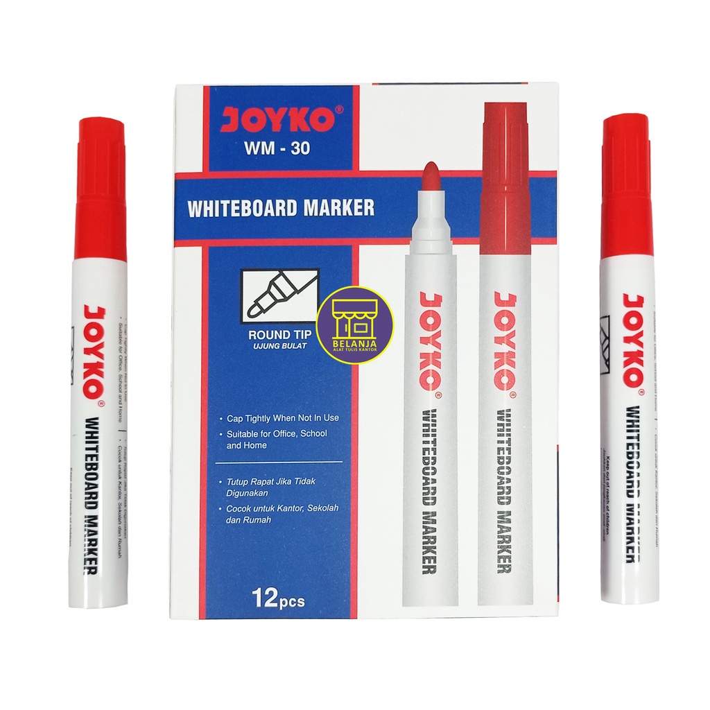 MERAH Joyko WHITEBOARD MARKER RED WM-30 / UNIT PRICE | Shopee Malaysia