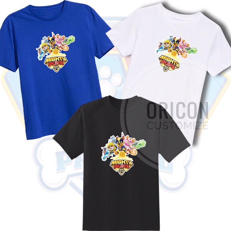 Cotton T-shirt Paw Patrol x Mighty Pups Tshirt unisex kids fashion for ...