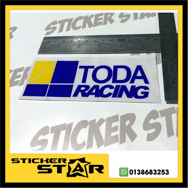 Car Sticker Toda Racing Proton Perodua Toyota Honda Hyundai Suzuki ...