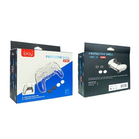 PS5 Controller Crystal Clear Case Transparent Shell DualShock5 Cover ...