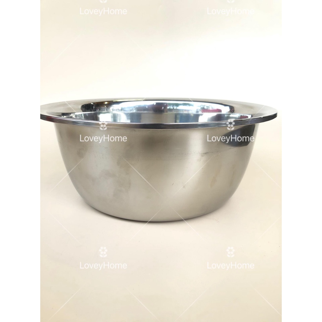 Stainless Steel Basin Deep Mixing Salad Bowl Multipurpose Food Dish ...