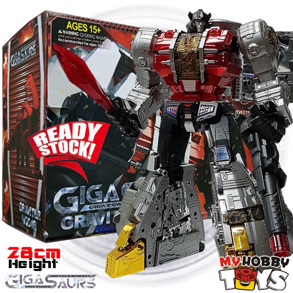 GigaPower Transformable Robot - Gigasaurs - HQ04R Graviter (Chrome ...