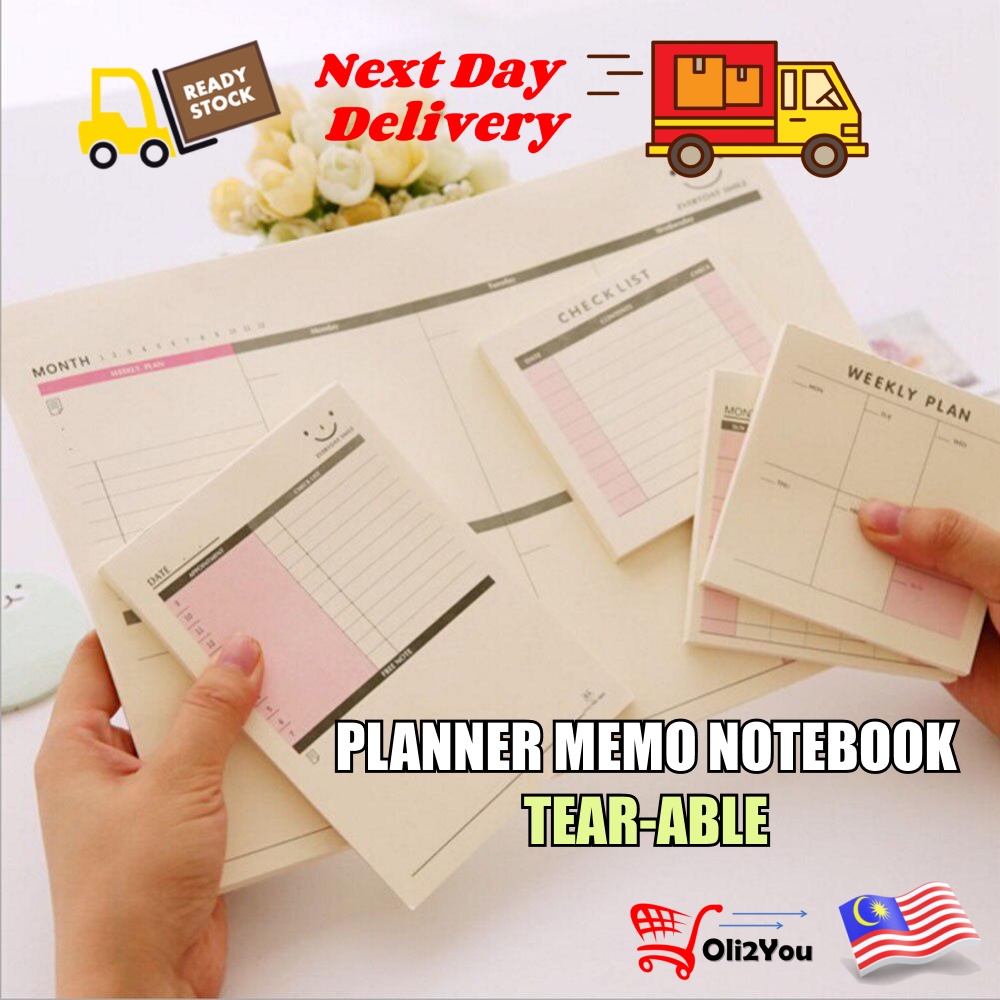 Planner Memo Weekly Monthly Plan Notebook Stationery School Office ...