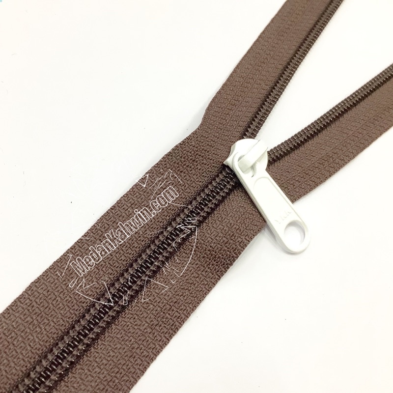 #BJ202005 (meter) Zip Potong YKK Nylon Saiz #5 YKK Zipper dgn Kepala Zipper Head @ 37 Pilihan ...