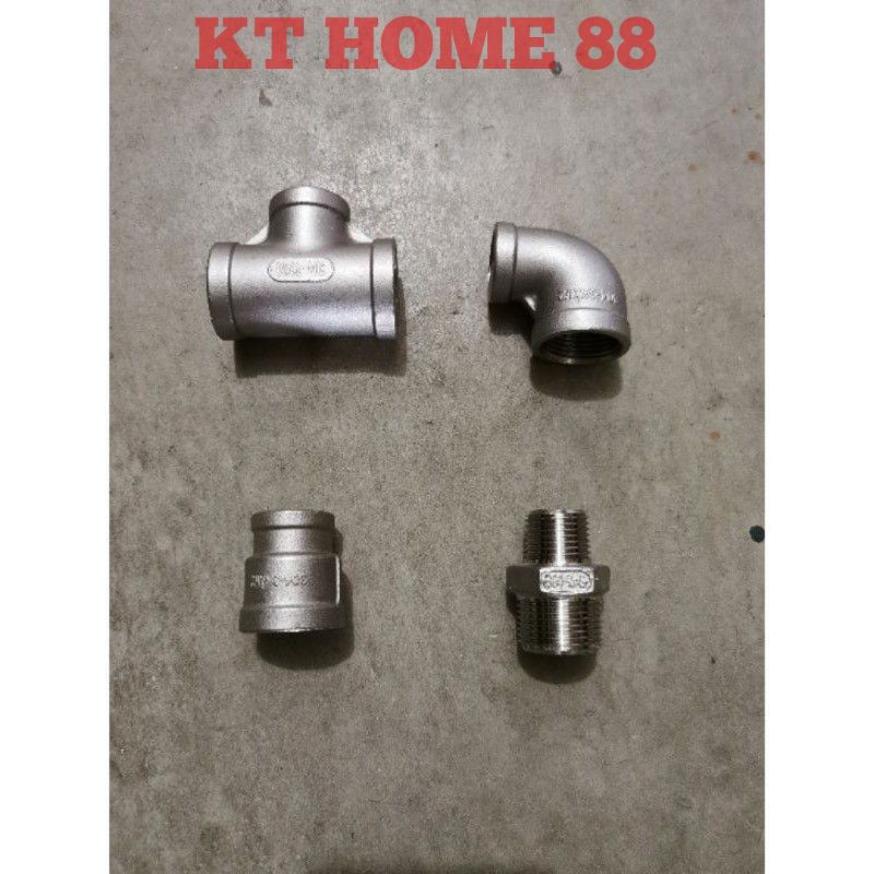 Stainless Steel SUS304 Pipe Fitting Reducing Socket / Elbow / Tee ...