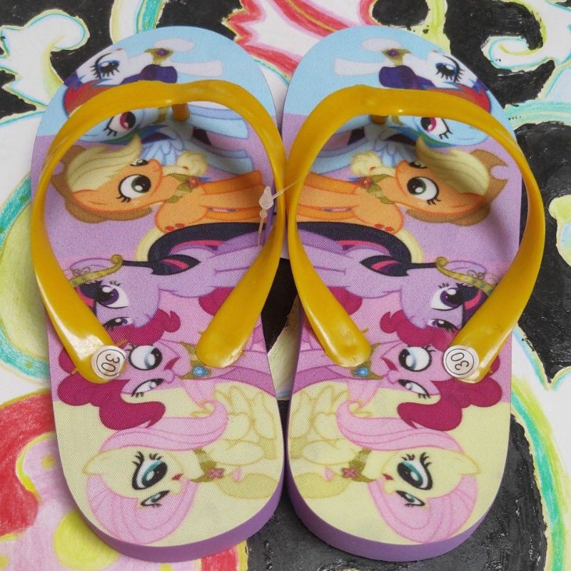 New little pony cute Sendal Nice printing | Shopee Malaysia