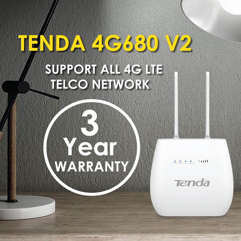 Original Tenda 4G680 V2 4G LTE Wireless Wifi Modem Router Sim Can Voice ...