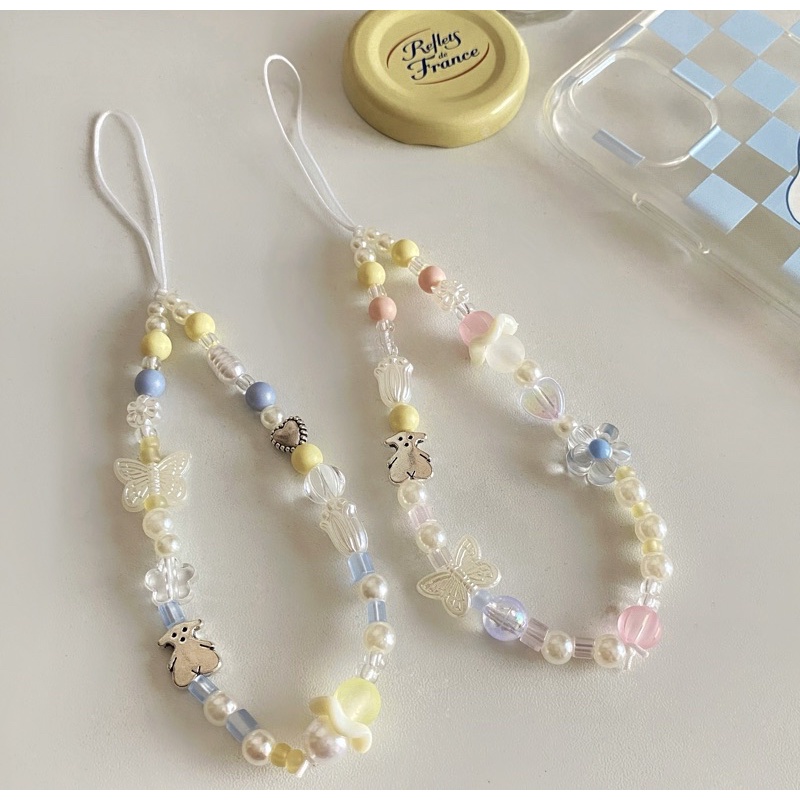 Pound Of Sugar // Le Petit Teddy Handmade Beaded Keychain / Phonestrap ...