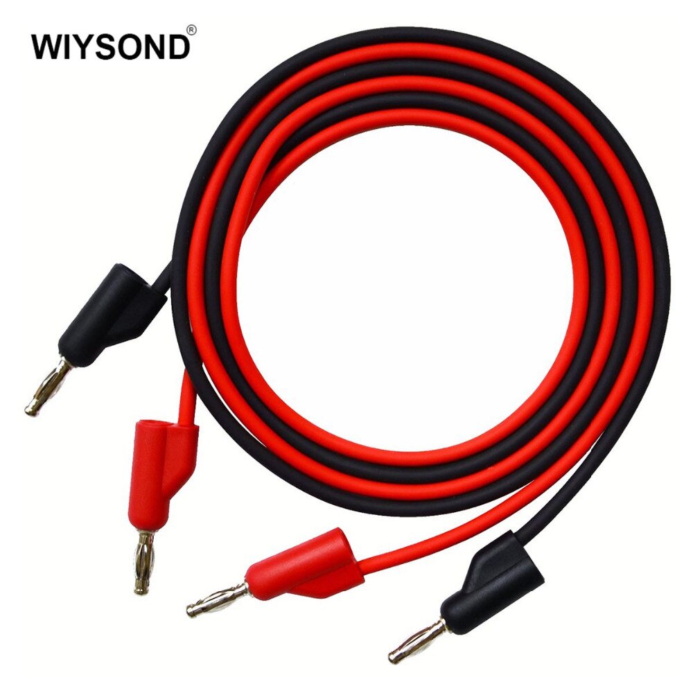 Banana to Banana Jumper Test Lead Cable Probe Set 1m length for ...