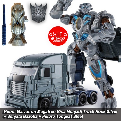 Robot Transformer Galvatron Megatron Silver Armor Truck Rock | Shopee ...