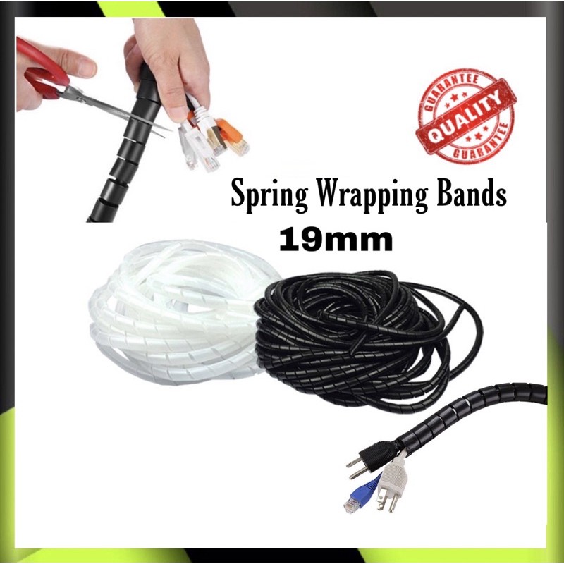 💥Ready Stock💥 19mm Spiral Wrapping Band Cable Tidy Binding Organiser ...