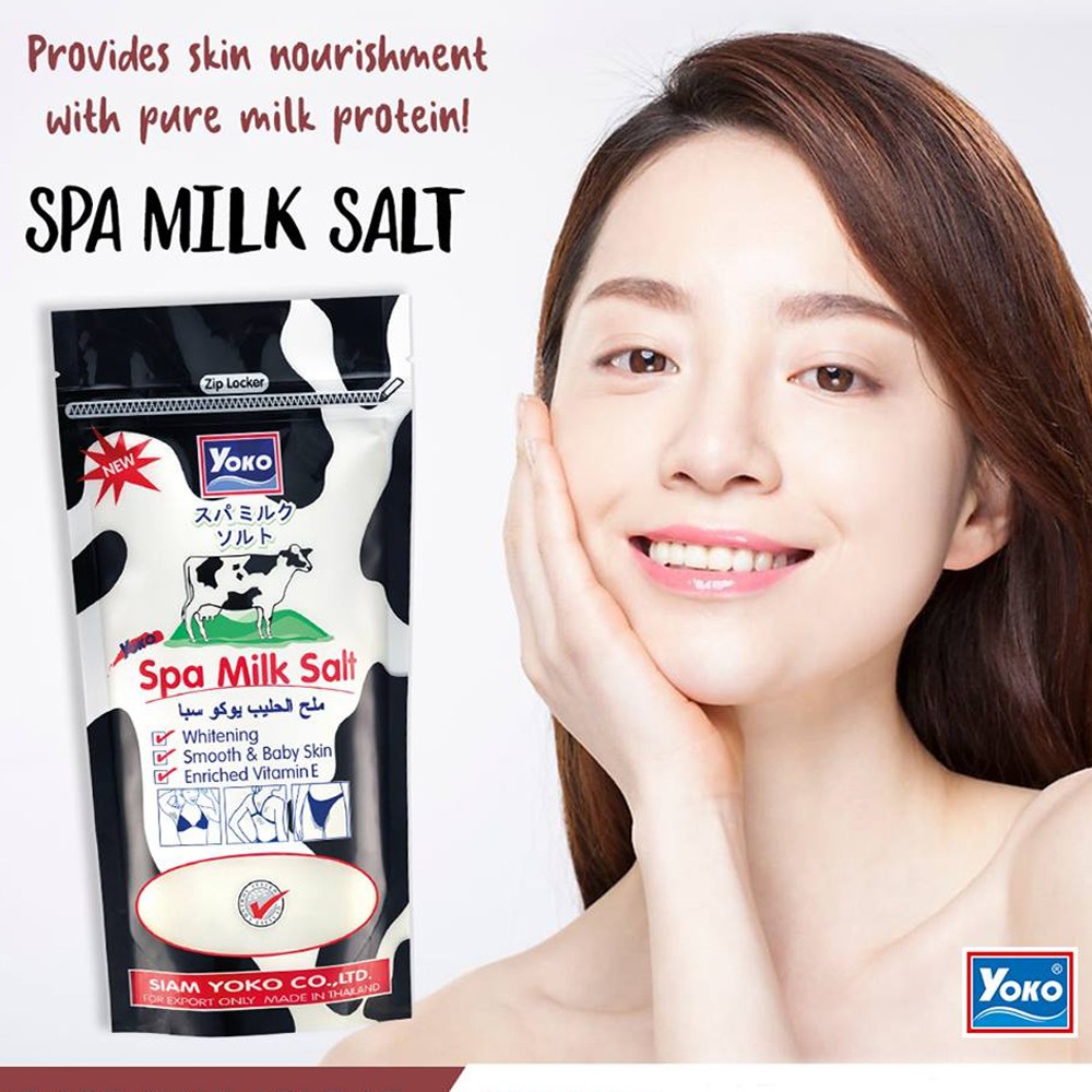 YOKO Spa Milk Salt 300g🇹🇭 menampilkan kulit baru yang lebih cerah ...