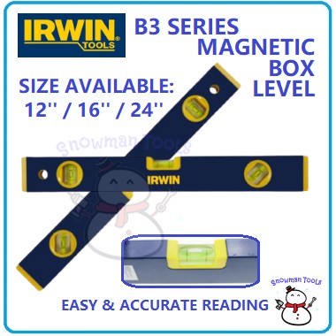 MAGNETIC BOX LEVELS IRWIN BRAND MAGNETIC BOX B3 SERIES TORPEDO LEVEL ...