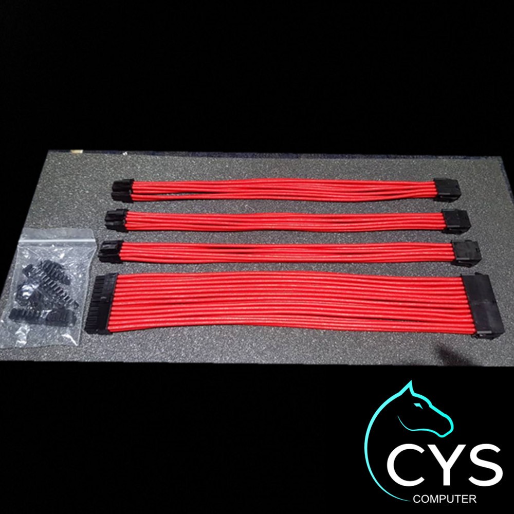 SLEV.30 PREMIUM PRE-BRAIDED (SET) SLEEVE CABLE EXTENSION POWER SUPPLY ...