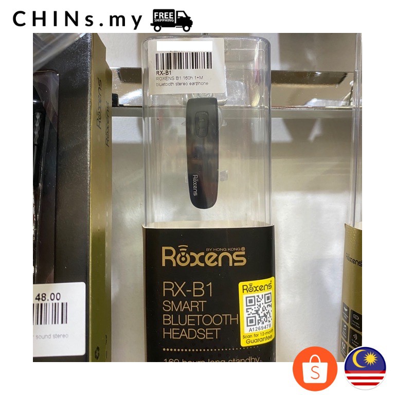 Roxens RX-B1 Smart Bluetooth Headset 160hrs Long Standby | Shopee Malaysia