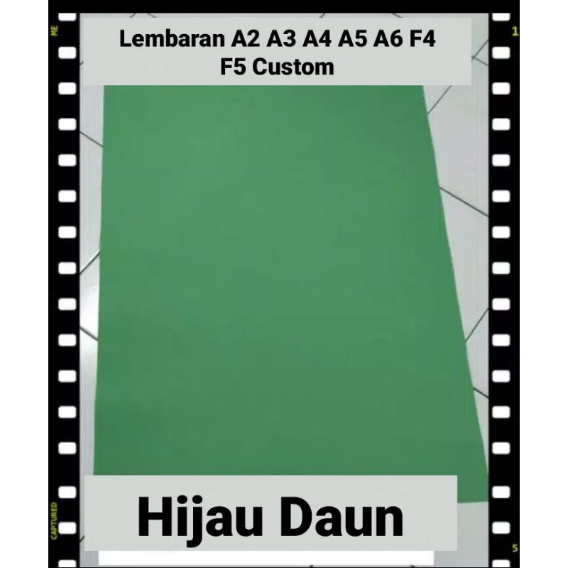 HIJAU Leaf Green Manila Bc Paper 160gsm Sheet A2 A3 A3+ A4 A5 A6 F4 F5 ...