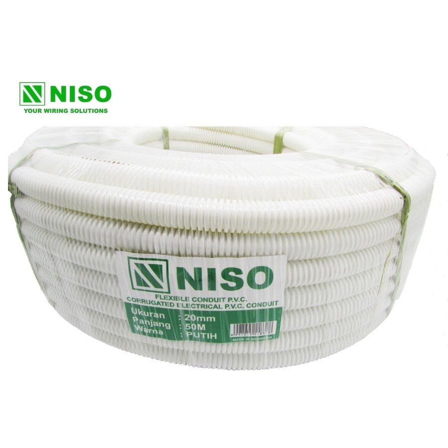 PUTIH Sinte NISO Flexible Hose 20 mm (ROL) 50 Meters White Electrical ...