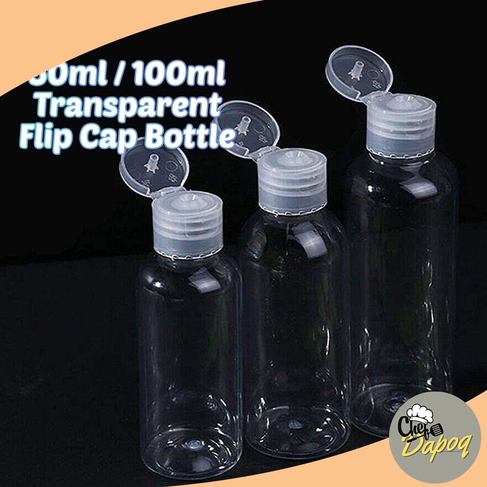 DC Botol Picit Plastik Lutsinar Plastic Flip Cap Bottle Transparent ...