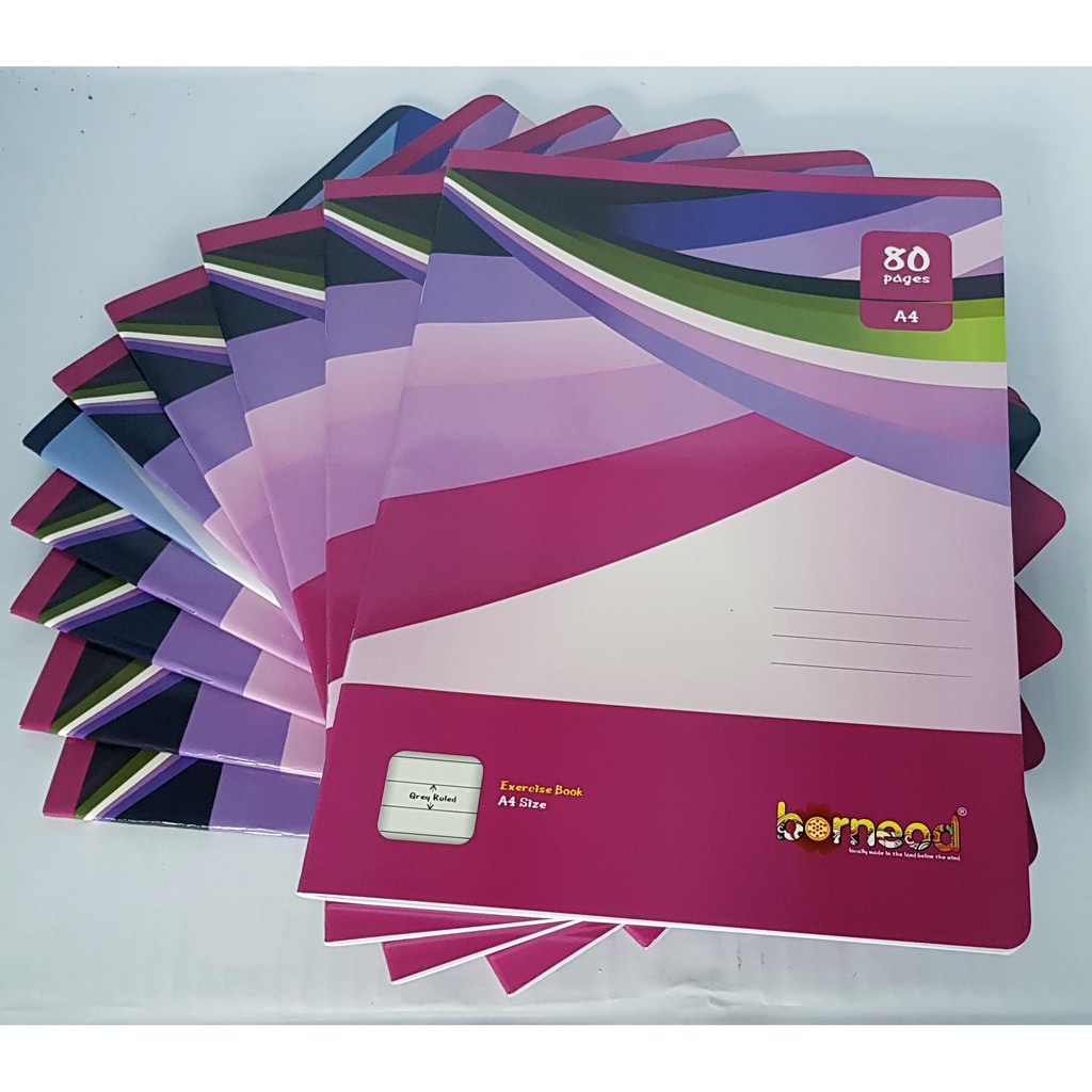 CARD COVER EXERCISE BOOK A4 80PAGES (10 PCS) | Shopee Malaysia